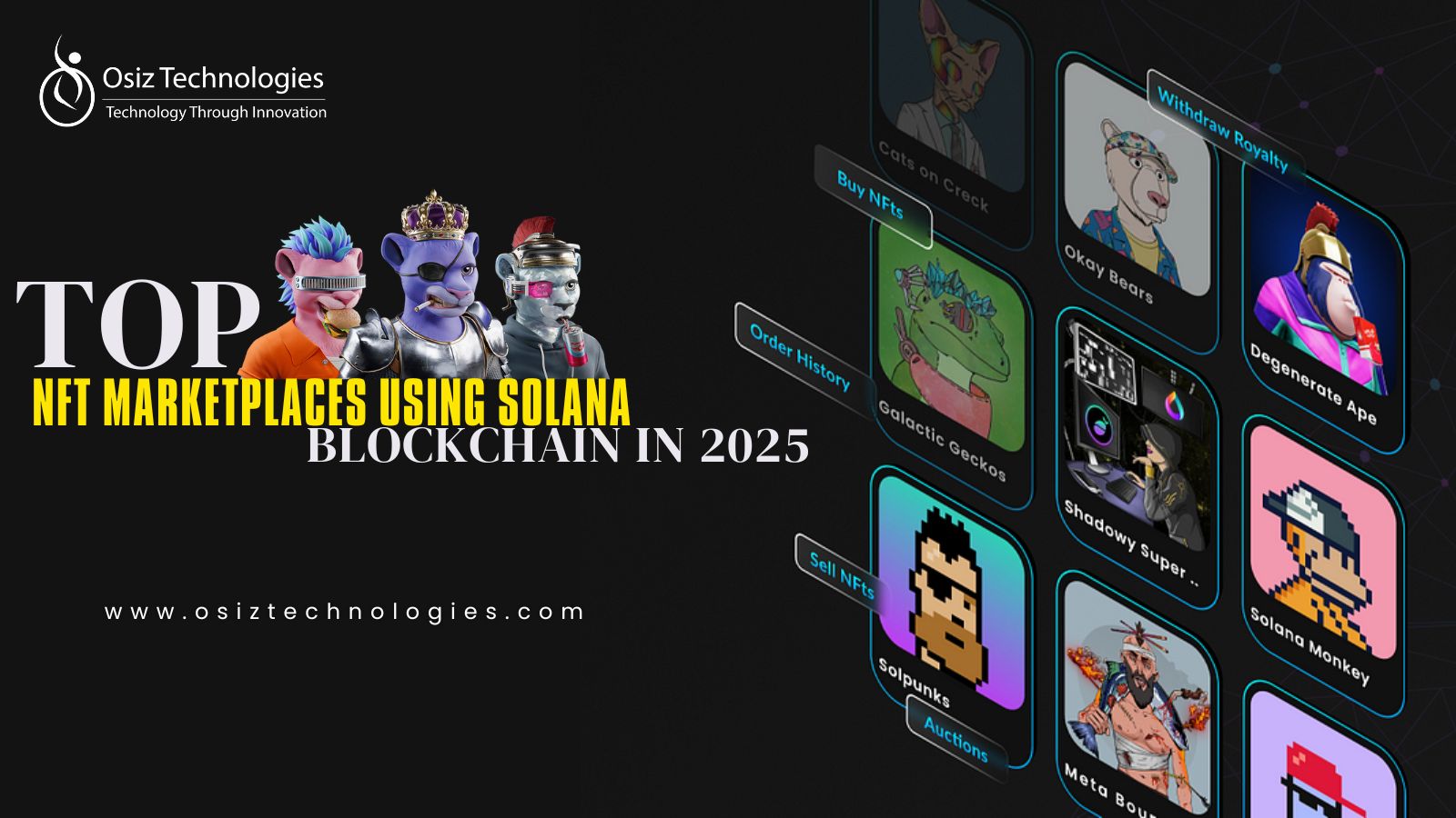 Best NFT Marketplaces Using Solana Blockchain in 2025